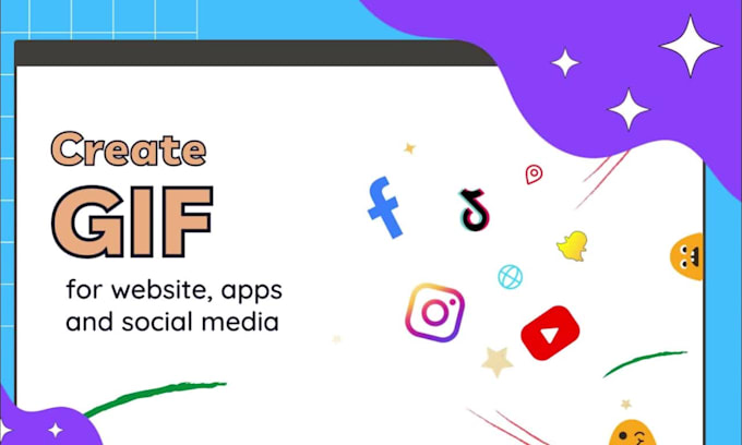 Create animated gif stickers for you by Smzeeshan_pk | Fiverr