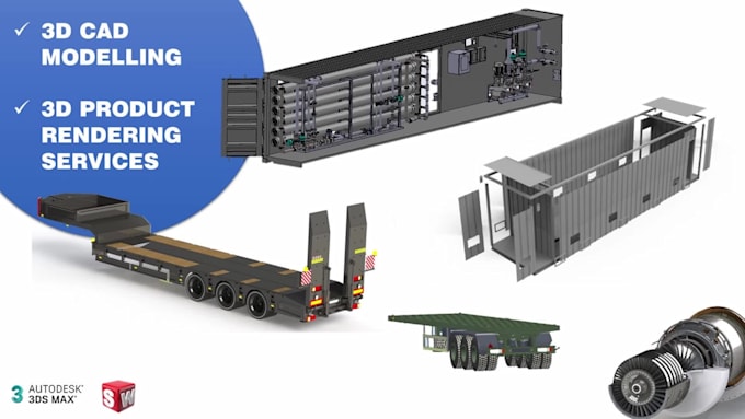 Do 3d cad modelling, photorealistic rendering and 2d drawing by Volkan_albayrak | Fiverr