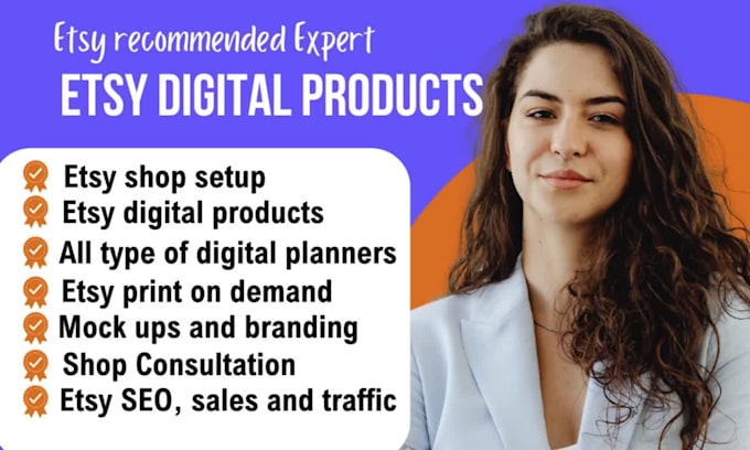 Do etsy shop setup etsy digital products etsy digital planner etsy seo by Temitope_cole | Fiverr