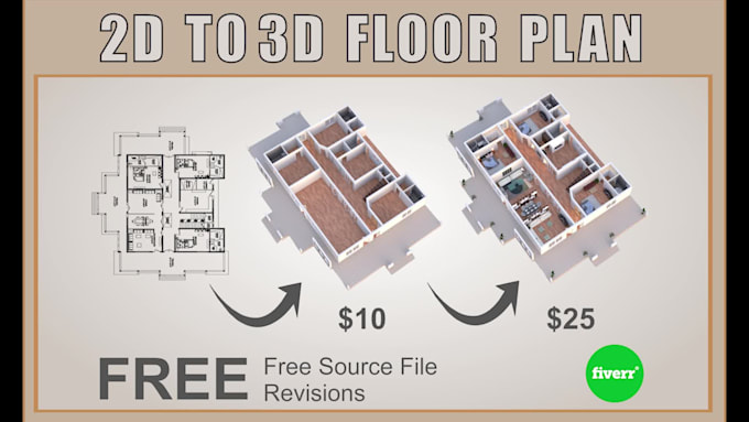 Create 2d and 3d floor plans renderings, architectural walkthroughs in sketchup