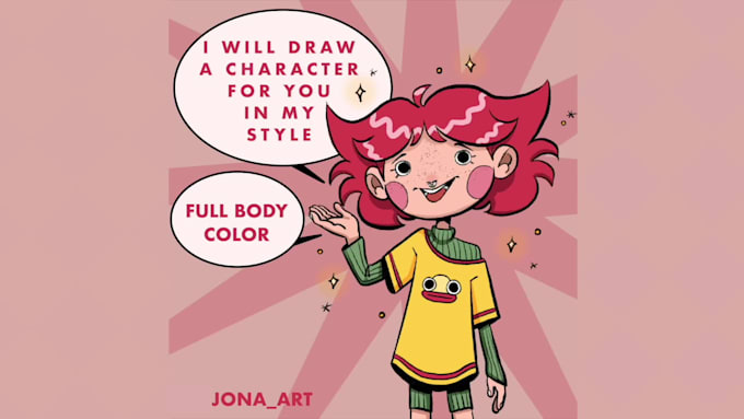 Draw a or your character in my style, full body by Jona_art | Fiverr