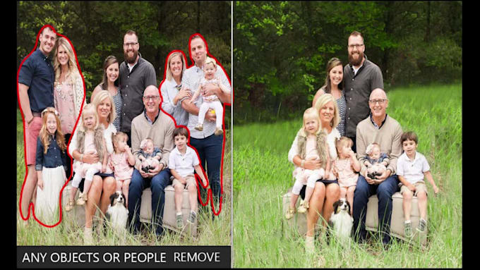 Remove or add people and person objects from image in photoshop editing ...
