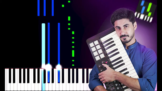 Create synthesia piano tutorial, midi or sheet from any song by Dble8pianokeys | Fiverr