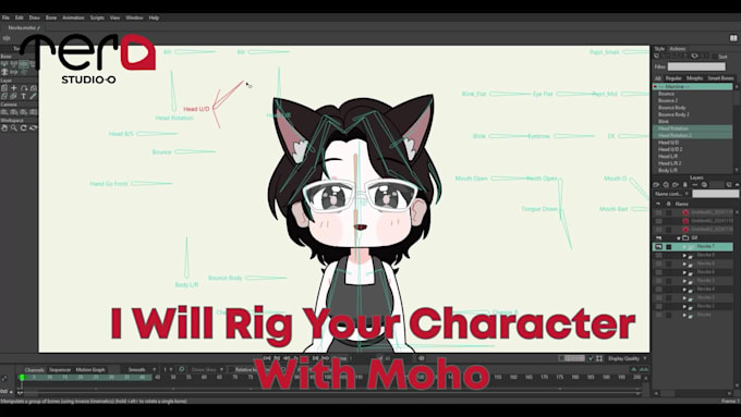 Rig and animate your character with moho by Rakawiadi | Fiverr