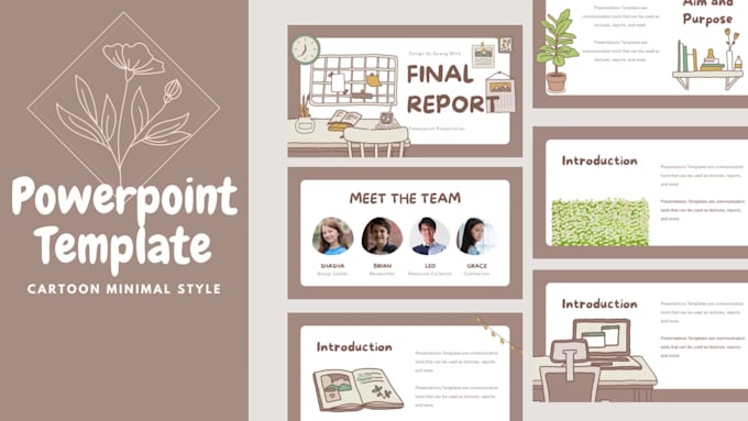Create a cute and professional powerpoint template for your needs by ...
