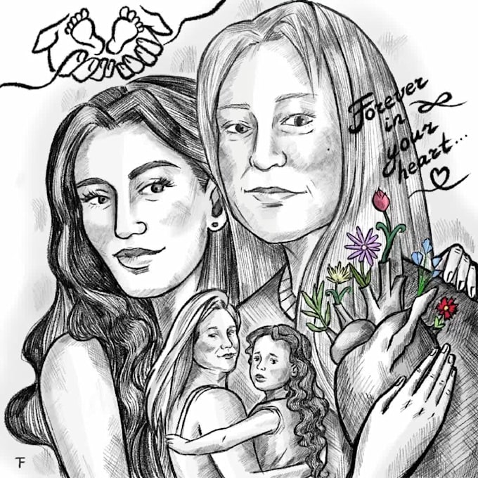 Draw unique digital portrait to remember dearest people by Tanislava ...