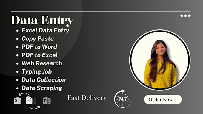 Do urgent data entry,fast web research,copy paste,lead generation,web scraping by Farha97y | Fiverr