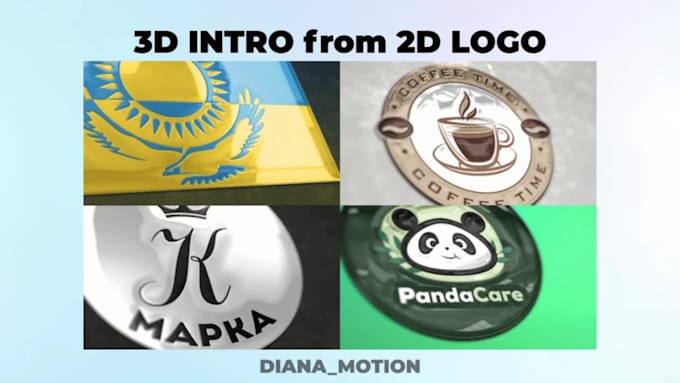 Transform your 2d logo into a stunning 3d animation by Diana_motion ...