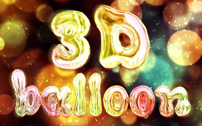 Make you 3d text effect inflated balloons and others by Customprintc ...