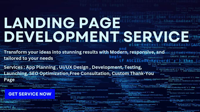 Custom landing page development , modern and responsive designs by Nikhil_sadhwani | Fiverr