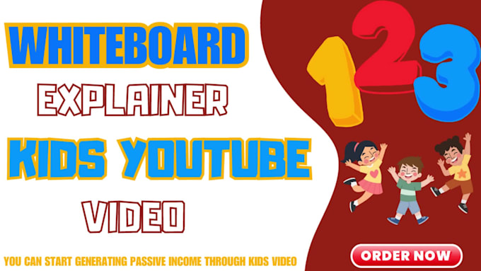 Make whiteboard explainer learning youtube videos for kids with cartoon videos by Ben_studio0 ...