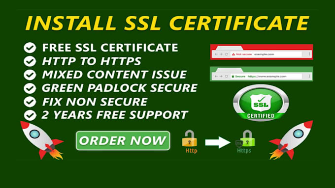 Install free ssl certificate, http to https or fix wp issues by Chumerfarooq | Fiverr