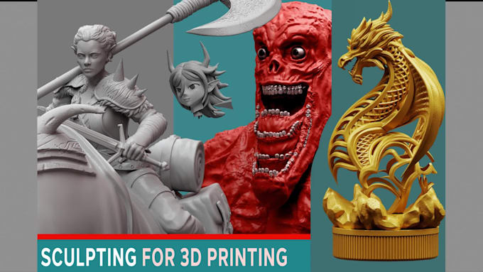 Sculpt character, statue, diorama, miniature dnd figure 3d model for 3d ...