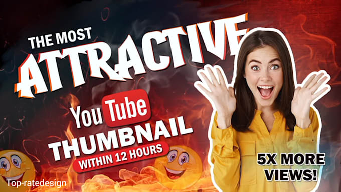 Design attractive eye catchy youtube thumbnail in 2 hours by Top ...