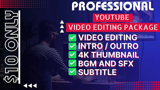 Professionally edit youtube video with intros, thumbnail by Shourav01 | Fiverr