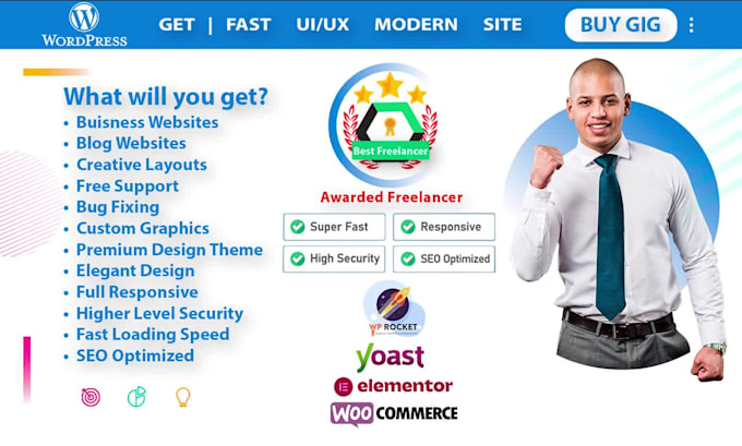 Fix, design, redesign, and customize wordpress website by Wordpressgpt ...