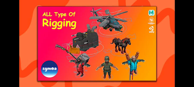 Do 3d rigging in maya and blender for game by Symiastudios | Fiverr