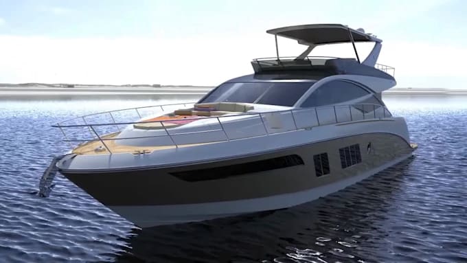 Render realistic 3d boat animation, 3d boat animation, 3d ship design ...