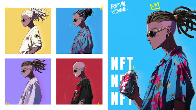 Draw nft pfp art collection, anime and cartoon for nft collectible by ...