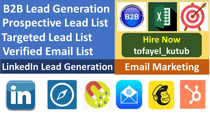 Do targeted b2b linkedin lead generation, prospect email list building by Tofayel_kutub | Fiverr