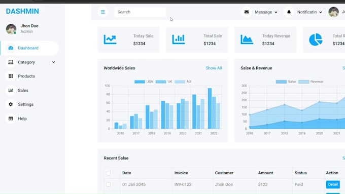 Build laravel admin panel, laravel dashboard by Souravbiswas863 | Fiverr
