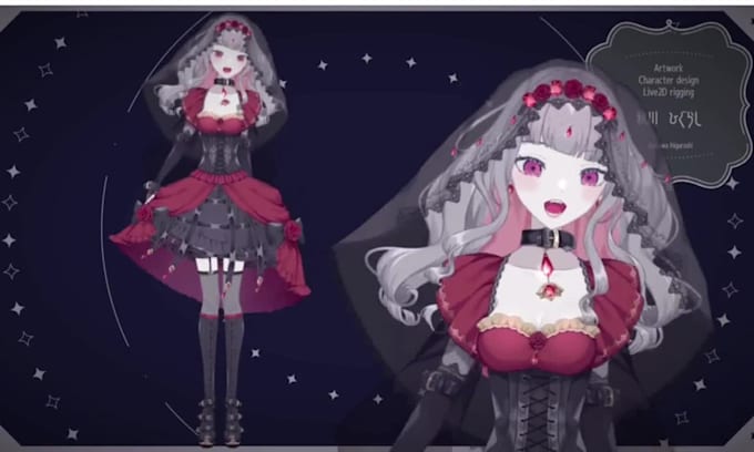 Draw and rig live2d model, 2d vtuber model, custom vtuber, vtuber commission by Smart_liz | Fiverr
