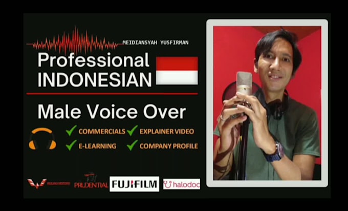 Provide engaging indonesian male voice over, bahasa indonesia by ...