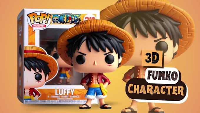Create 3d your character into funko pop, custom funko pop for printing ...