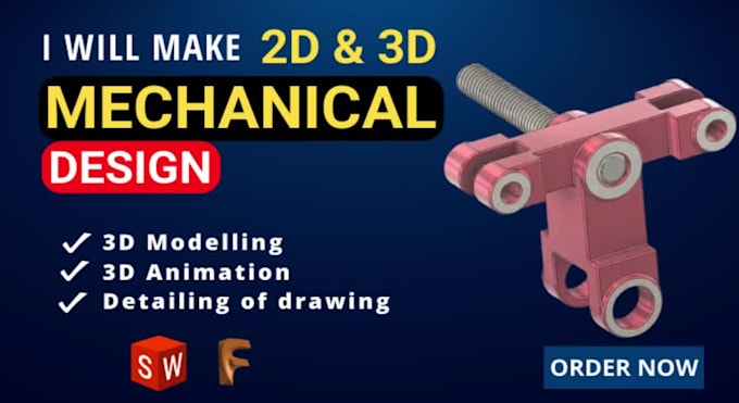 Make 3d mechanical design in solidworks and fusion 360 by Antonymac416 ...