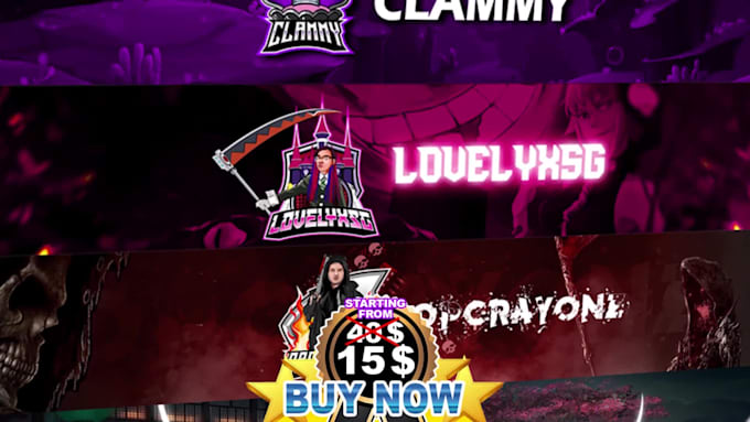 Design ultimate gaming banners for youtube twitch twitter by Nb_lab_117 ...