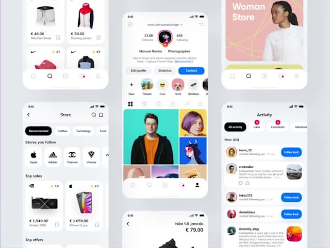 Create creative minimal app ui ux design for you by Designsaadia | Fiverr