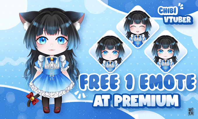 Design and rig live2d chibi vtuber model for streaming by Ricos24434 ...