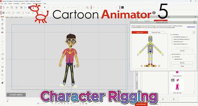 Rig and animate your character in cartoon animator 5 by Ahmedibrahim101 ...