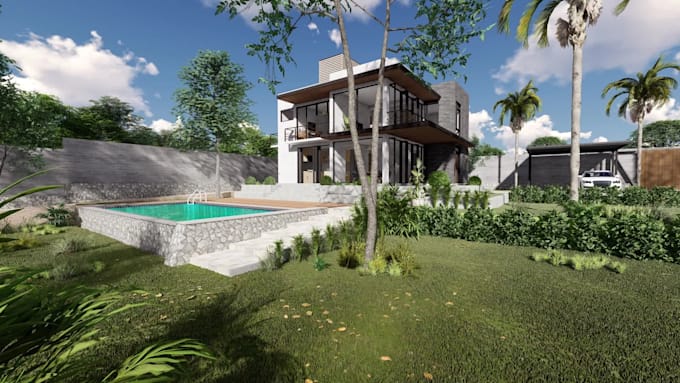 Do architecture design with realistic 3d rendering by Gajar1 | Fiverr
