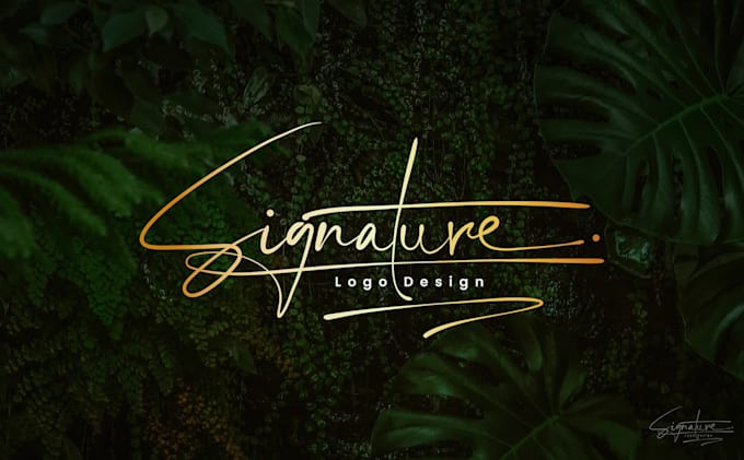 Design custom signature, handwriting, scripted, cursive, handwritten logo