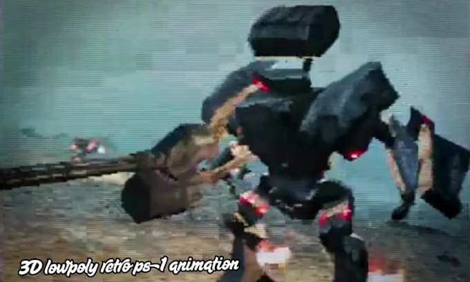 Do 3d retro low poly loop animation n64 ps1 y2k ps2 graphics style game asset by Haypoly | Fiverr