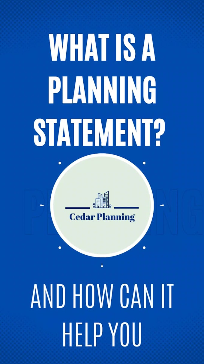 Create a professional planning statement by Cedarplanning | Fiverr