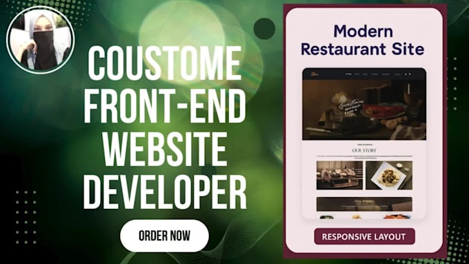 Design a responsive restaurant website using html, css, js by Kinza_taj | Fiverr