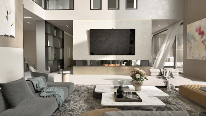 Do ue5 photorealistic 3d renderings, architecture, interior by Luyiyuan ...