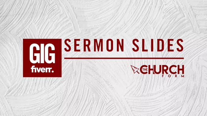 Create a modern power point slide for your sermon by Thechurchform | Fiverr
