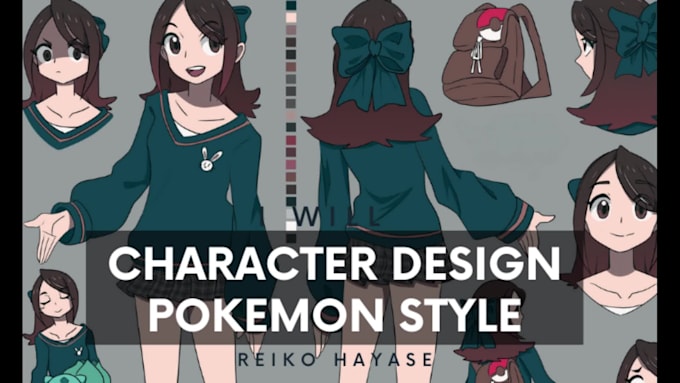 Draw your character in pokemon style by Reiko_hayase | Fiverr