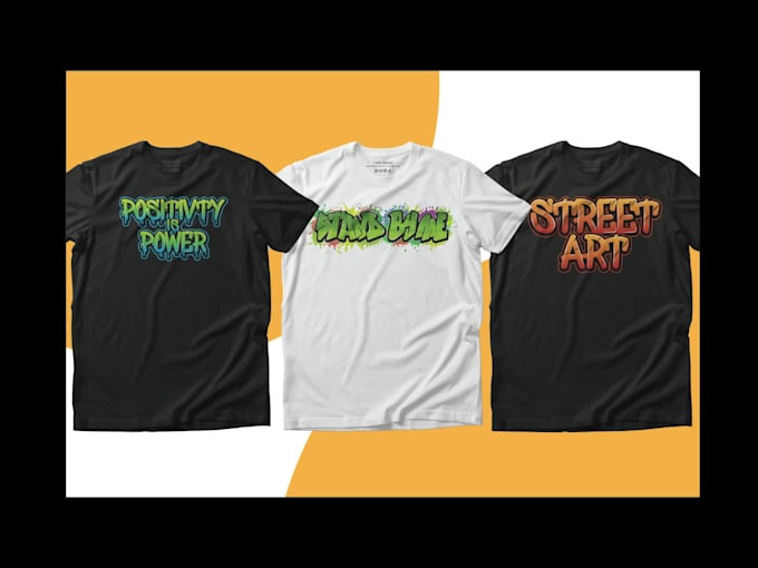 Original custom typography graffiti logo for your t shirt design by ...