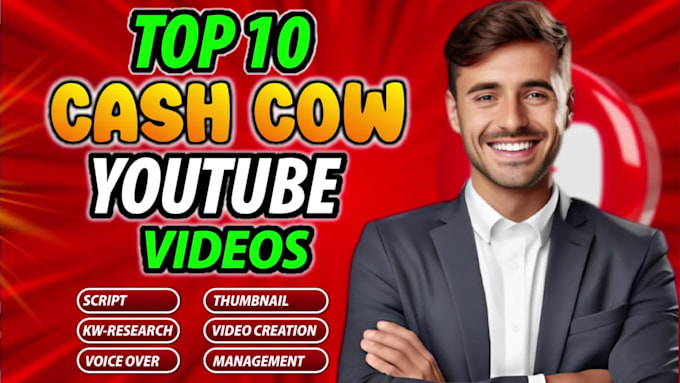 Create automated youtube cash cow videos and cash cow channel by Hadieditz786 | Fiverr