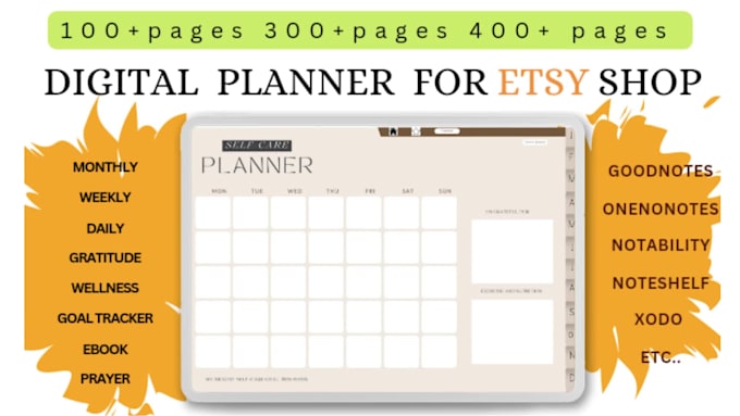 Design etsy digital planner for your shop by Emankhan478 | Fiverr