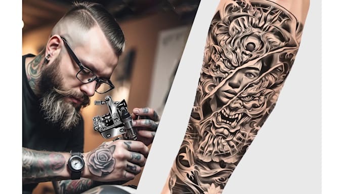Create realistic custom tattoo design, tattoo sleeve by Faiz_aijazi ...