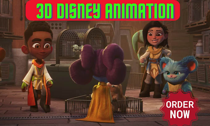 Do cinematic 3d disney pixar animation short video clips, cartoon ...