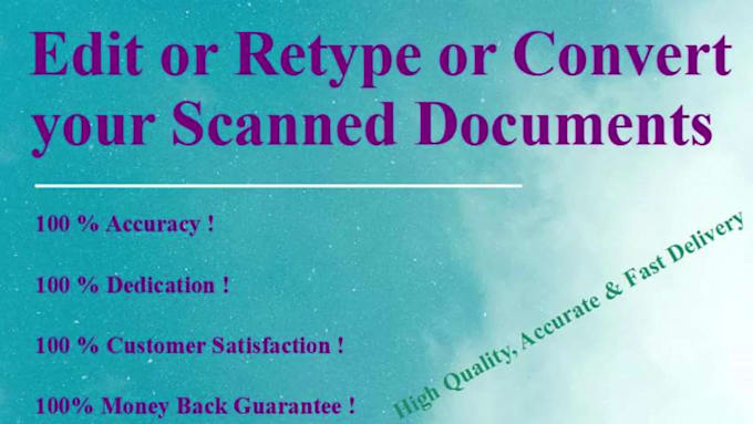 Create, edit, retype, design, or convert your documents by Bdzahid | Fiverr