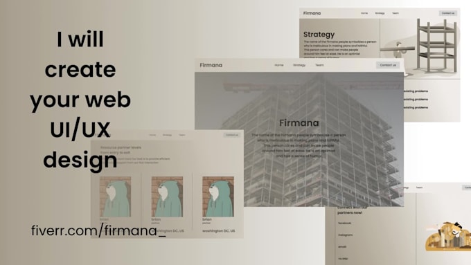 Create your web ui ux design by Firmana_ | Fiverr