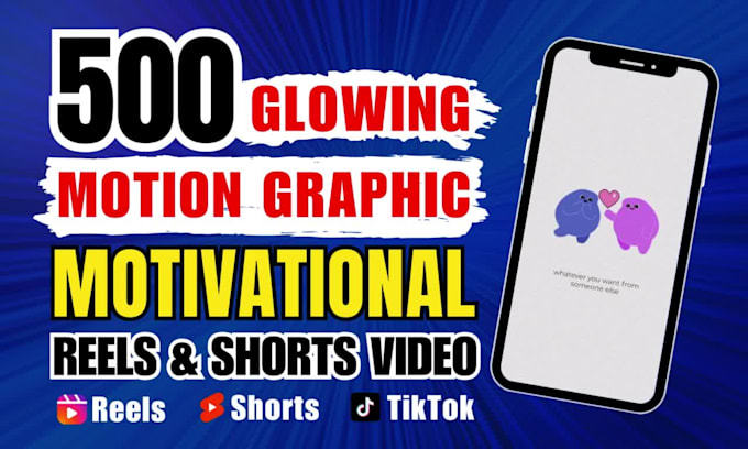Create glowing motion graphics motivational reels and shorts by Shashi ...