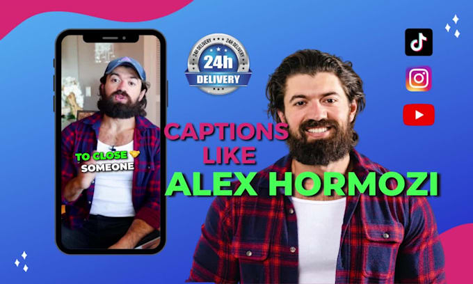 Add captions like alex hormozi to your instagram, tiktok, youtube shorts by Ashish_rv | Fiverr